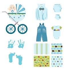 Baby boy collection Royalty Free Vector Image - VectorStock