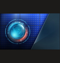 Hud user interface element on solar panels Vector Image