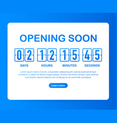 Opening soon for website template Royalty Free Vector Image