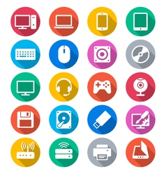 Computer parts diagram Royalty Free Vector Image