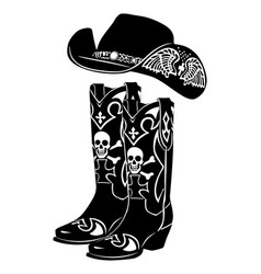Cowboy boots western turquoise art Royalty Free Vector Image