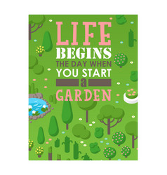 Garden motivational poster Royalty Free Vector Image