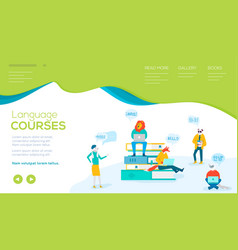 Learning foreign language set concept Royalty Free Vector