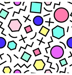 Seamless geometric pattern Memphis Style Vector Image