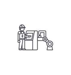 System operator line icon sign Royalty Free Vector Image