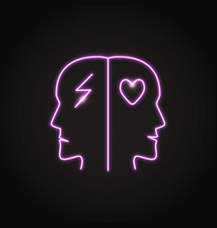 Depression concept neon icon in line style Vector Image