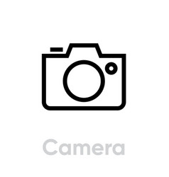 35 mm icon editable outline Royalty Free Vector Image