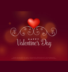 Lovely red wedding invitation floral card design Vector Image