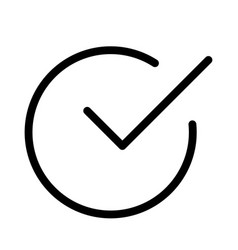 Verification tick mark for digital certification Vector Image