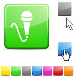 Mic glossy button Royalty Free Vector Image - VectorStock