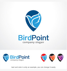 Bird brand logo template design Royalty Free Vector Image