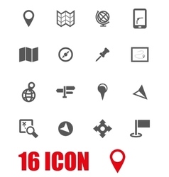Black map icons set Royalty Free Vector Image - VectorStock