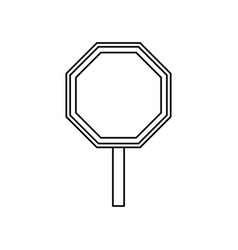 Stop sign empty blank Royalty Free Vector Image