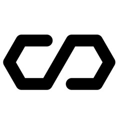 Black infinity symbol icon rectangular shape Vector Image