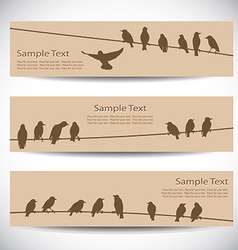 Birds on a wire Royalty Free Vector Image - VectorStock