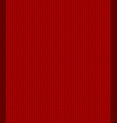 A fragment of a patterned red knitted woolen Vector Image