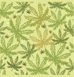 Hemp seamless pattern Royalty Free Vector Image