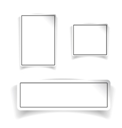 Empty sticker label set Royalty Free Vector Image