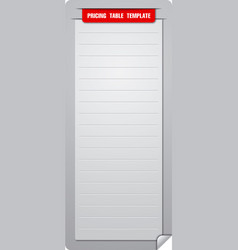 Chart table design ranked numbered list Royalty Free Vector