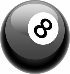 Magic 8 ball eight isolated Royalty Free Vector Image