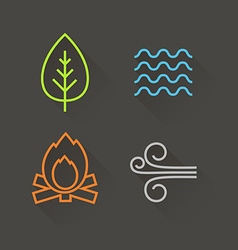 Natural elements Royalty Free Vector Image - VectorStock