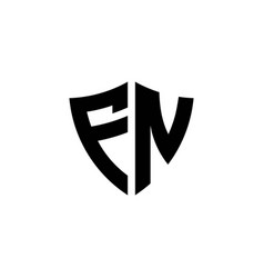 Fn monogram logo with sharped shape design Vector Image