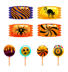 Set of colorful lollipops sweet candies Royalty Free Vector