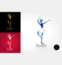 Classical ballet logo Royalty Free Vector Image