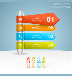 Direction list options Royalty Free Vector Image