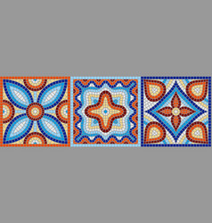 Ancient mosaic ceramic tile pattern Royalty Free Vector