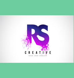 Ar a r purple letter logo design with liquid Vector Image