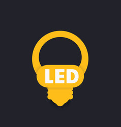 Smart led light bulb icon pictograph Royalty Free Vector