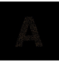 Golden lowercase alphabet Royalty Free Vector Image