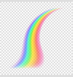 Realistic rainbow on transparent background Vector Image