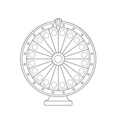 Fortune wheel in flat style blank template game Vector Image