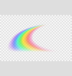 Realistic rainbow on transparent background Vector Image