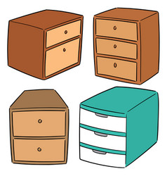 Set of drawer Royalty Free Vector Image - VectorStock