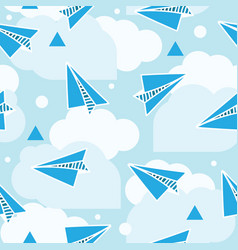 Paper planes seamless pattern abstract background Vector Image