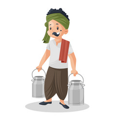 A milkman Royalty Free Vector Image - VectorStock