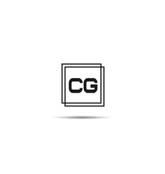 Initial letter cg logo template design Royalty Free Vector