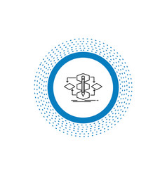 Algorithm design method model process flat icon Vector Image