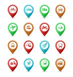 Map markers Royalty Free Vector Image - VectorStock