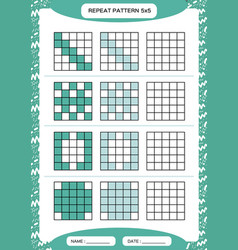 Repeat pattern square grid with colorful circles Vector Image