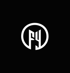 Fy logo monogram with emblem shape combination Vector Image