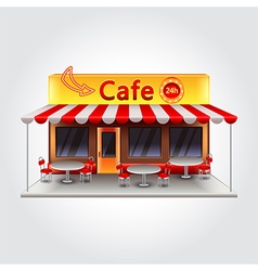 Townhouse shops and cafe Royalty Free Vector Image
