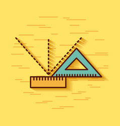 Geometric instruments school Royalty Free Vector Image