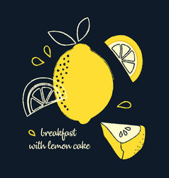 Lemon cake icon Royalty Free Vector Image - VectorStock