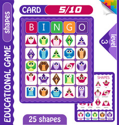 Bingo colorful cards isolated Royalty Free Vector Image