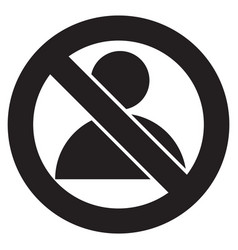 Restricted user flat Royalty Free Vector Image