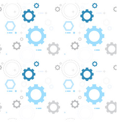 Seamless pattern with cogs and gears Royalty Free Vector